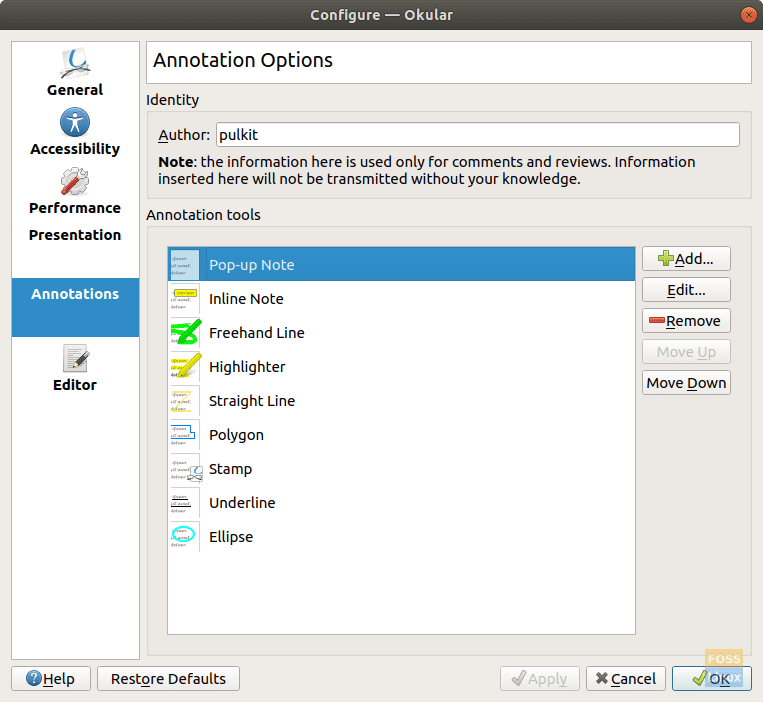 How To Annotate Pdf Files On Linux Using Okular Foss Linux