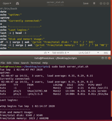 25 Bash Script Examples | FOSS Linux