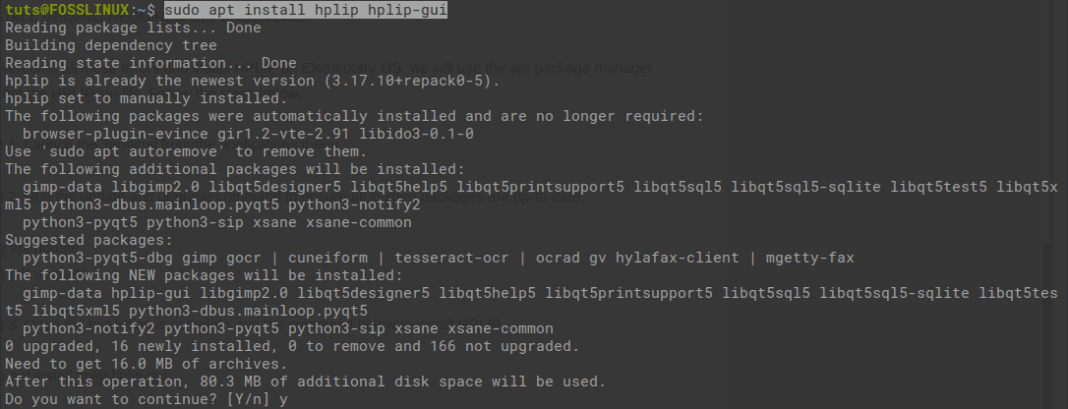 Install HP Printer drivers in Ubuntu, Linux Mint, and elementary OS