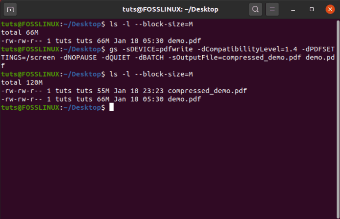 How to compress PDF files on Linux | FOSS Linux