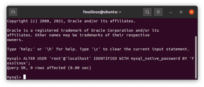 How to set up and login as root user in MySQL | FOSS Linux