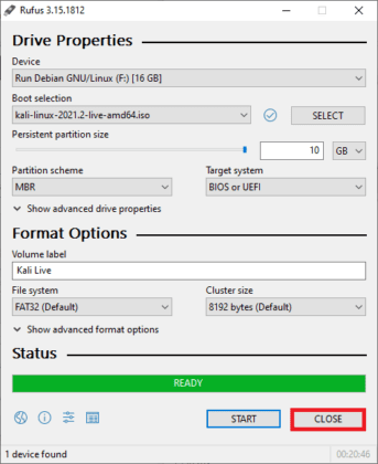 How to create Kali Linux live USB persistence drive | FOSS Linux