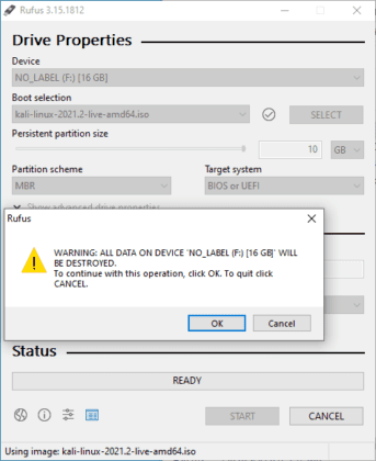 How to create Kali Linux live USB persistence drive | FOSS Linux