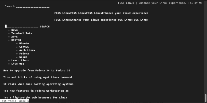 The 7 Best Open-Source Terminal Web Browsers | FOSS Linux