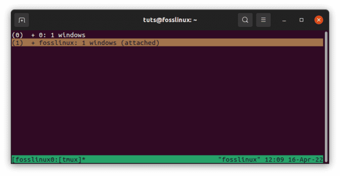 How To List And Attach Tmux Sessions Foss Linux