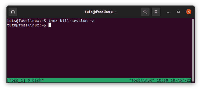 How to kill all the Tmux sessions | FOSS Linux