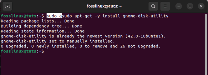 How to install and use GNOME Disks utility on Ubuntu