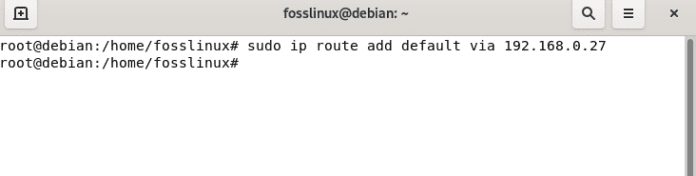 How to add or change the default gateway in Debian