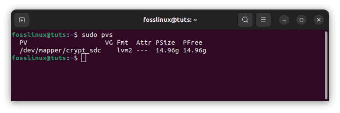 How to encrypt LVM volumes with LUKS | FOSS Linux