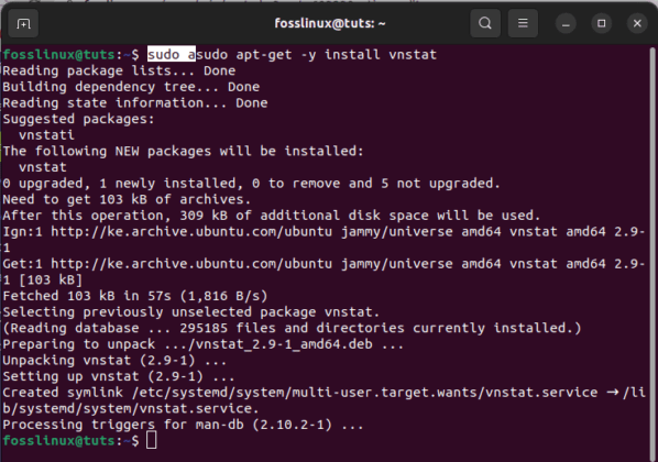 How to install vnStat on Ubuntu 22.04 | FOSS Linux