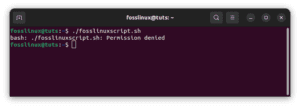 How to fix shell script permission denied error in Linux