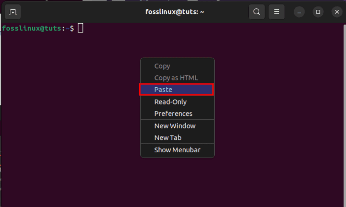 How to copy and paste commands in Linux Terminal | FOSSLinux