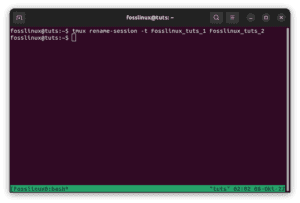 How to rename a session in Tmux | FOSS Linux
