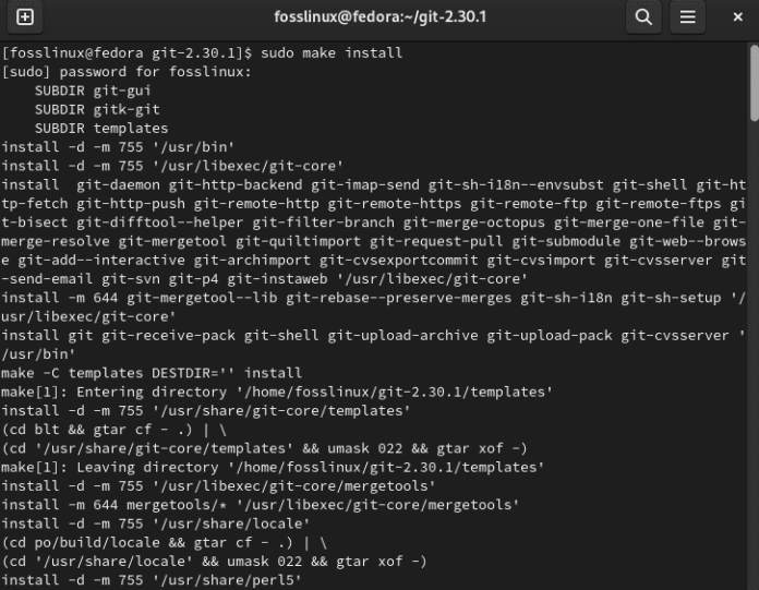 How to install and configure git on Fedora | FOSS Linux
