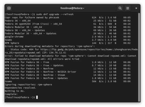 How to Update Fedora by GUI and Command-line Ways