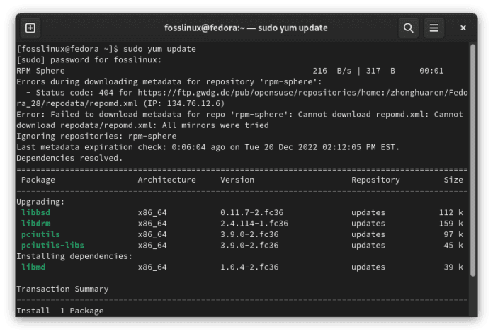 How to Update Fedora by GUI and Command-line Ways