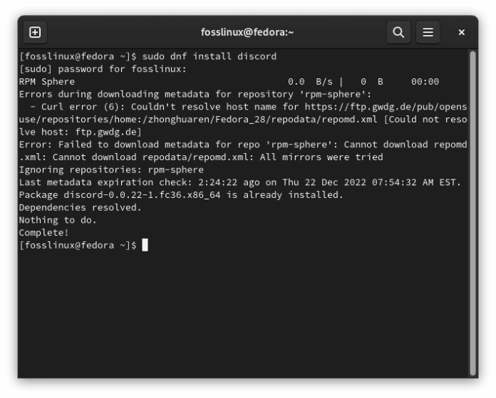 How to install Discord on Fedora | FOSS Linux