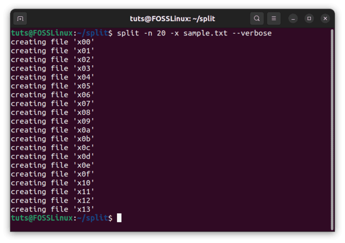 Bash split command explained with examples | FOSS Linux Bash split command explained with examples | FOSS Linux