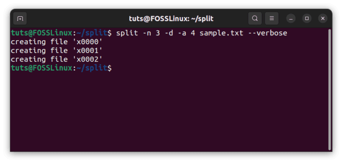 Bash split command explained with examples | FOSS Linux