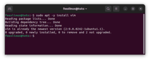 How to install and use vim on Ubuntu | FOSS Linux