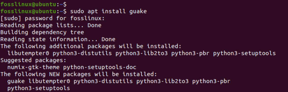 Guake Terminal: A Quake-inspired Drop-down Terminal