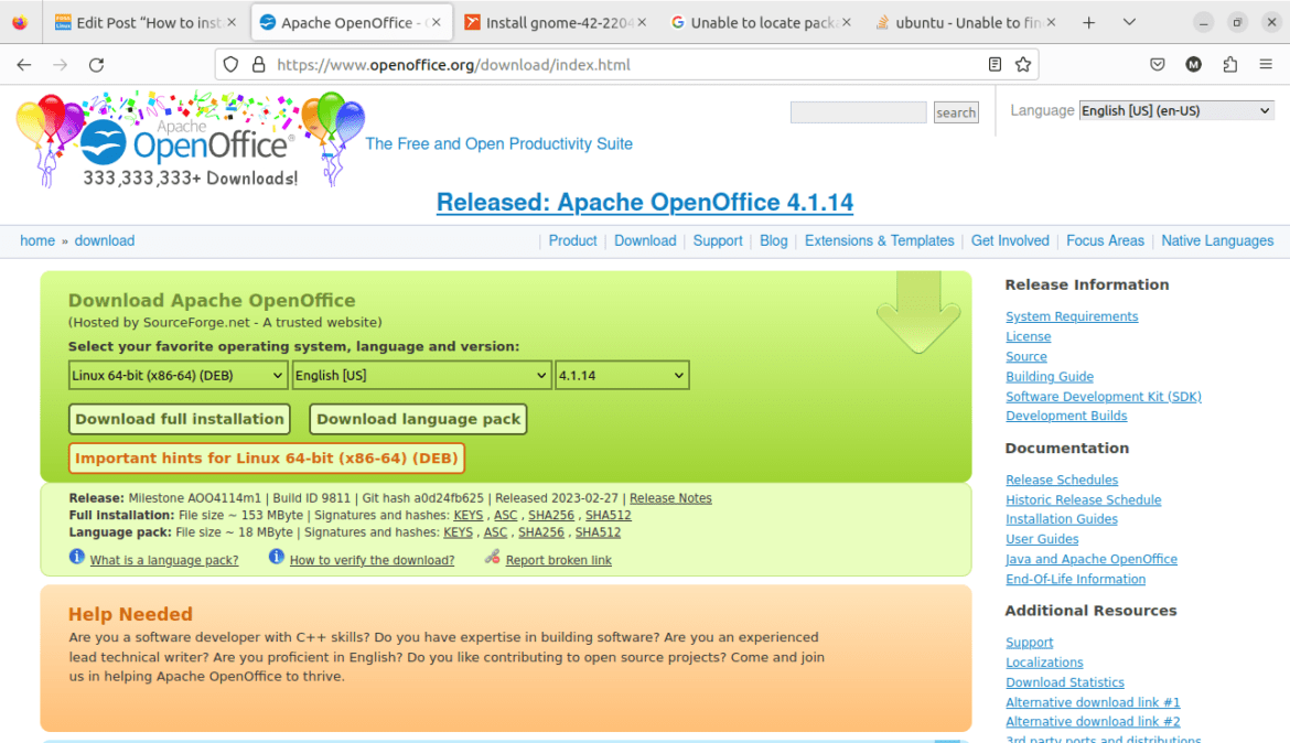 How to Install Apache OpenOffice on Ubuntu | FOSS Linux