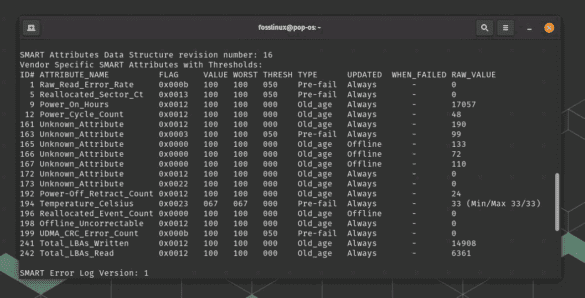 Using Smartctl in Linux to check the health of HDDs or SSDs
