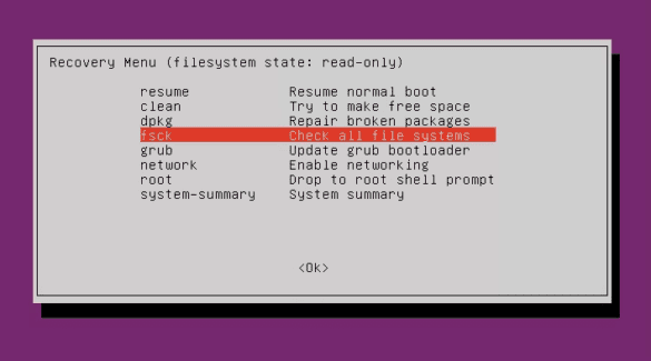 How to Repair a Damaged File System in Ubuntu