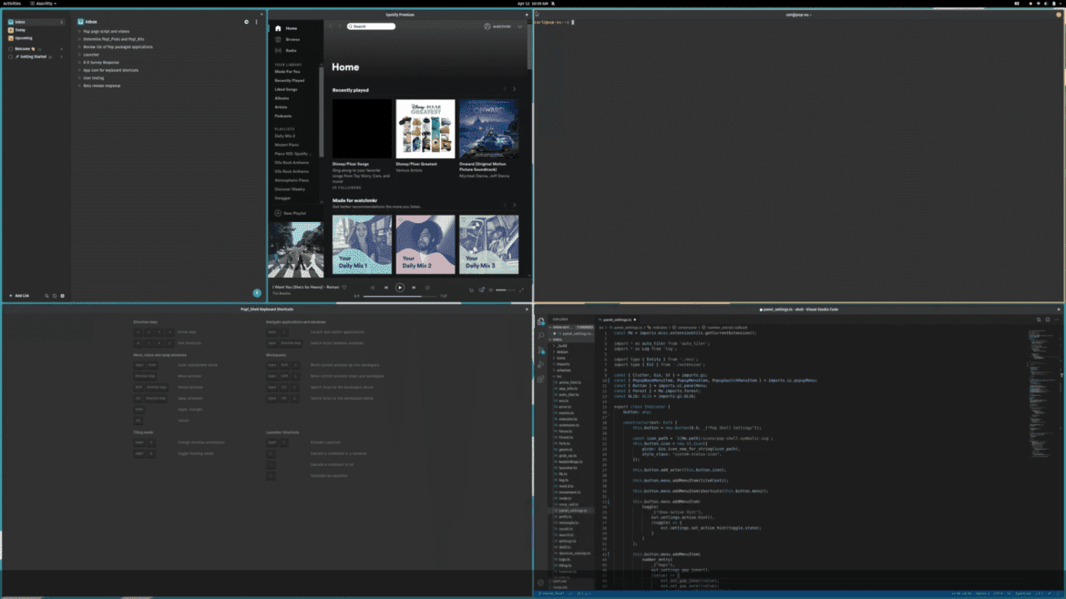 How to Use the Auto-Tiling Feature in Pop!_OS | FOSS Linux