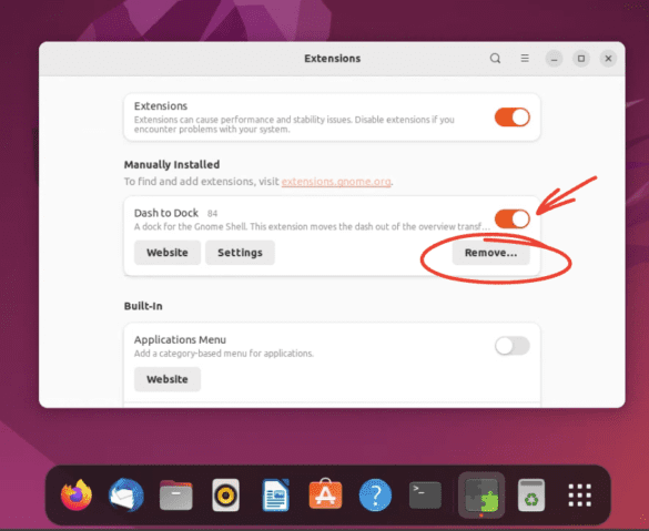 Easy Transitioning From Dash To Dock In Ubuntu 2204
