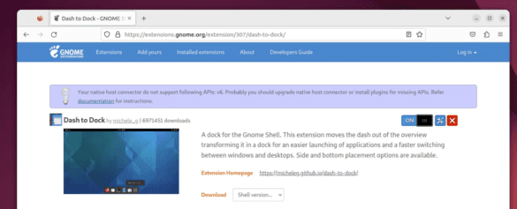 Easy transitioning from Dash to Dock in Ubuntu 22.04