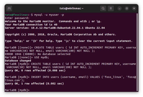 How to install and configure MariaDB on Linux