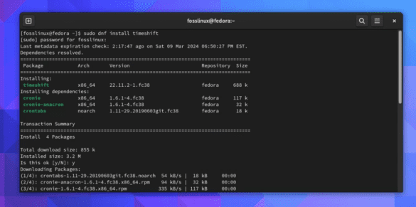 How to Install and Use TimeShift on Fedora