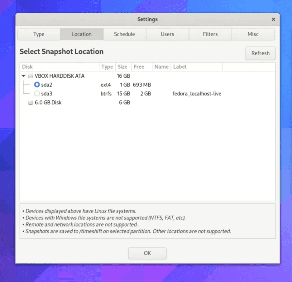 How to Install and Use TimeShift on Fedora