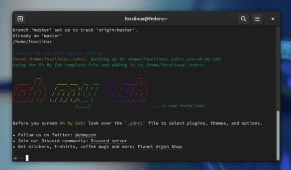 How to Install Zsh and Oh My Zsh on Fedora | FOSS Linux